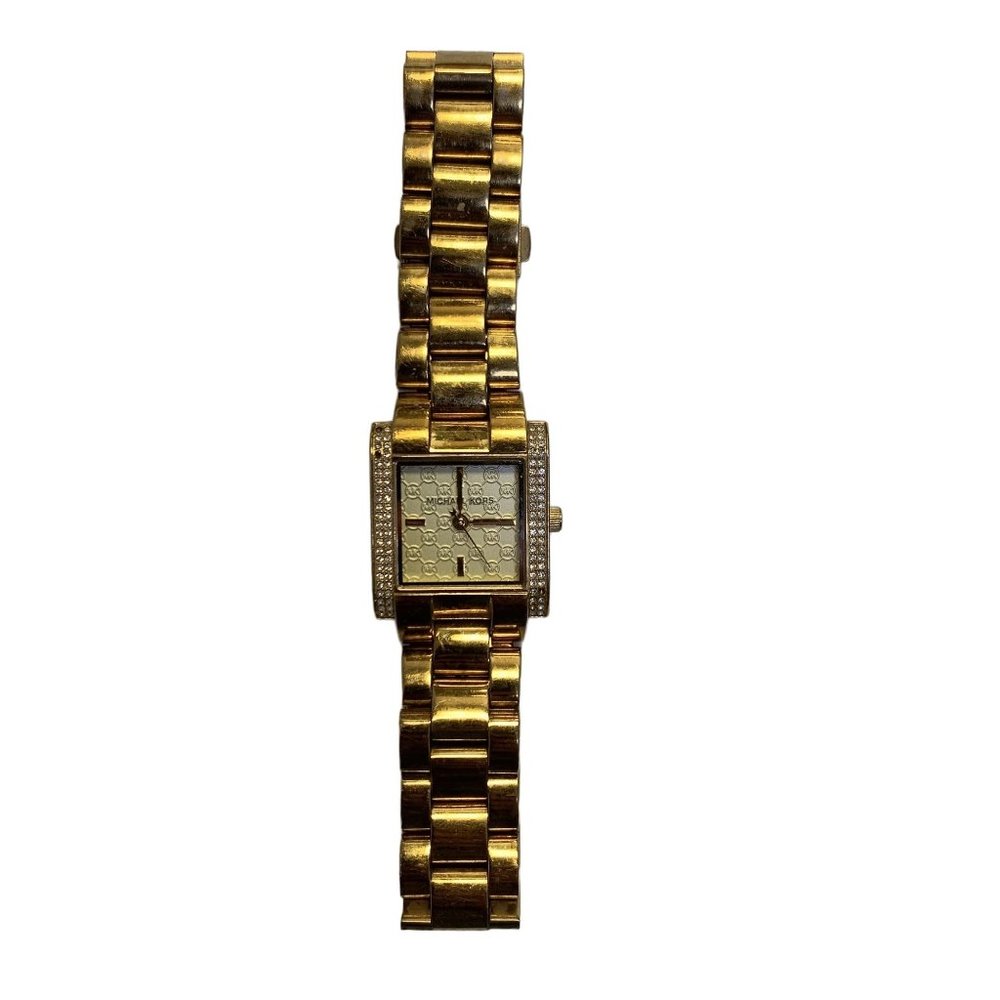 *Michael Kors Gold Square Face Watch - Gem